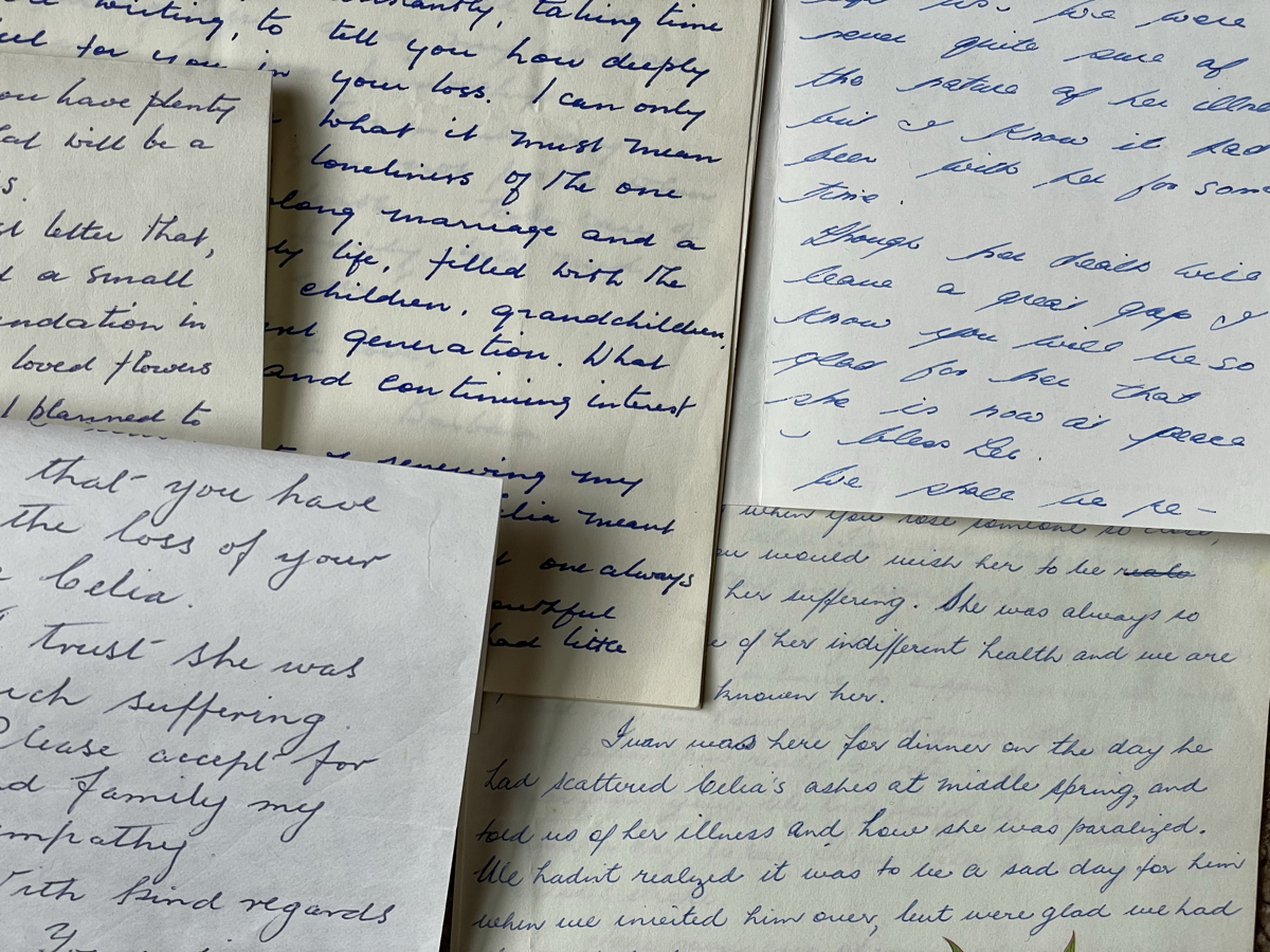 1984 sympathy letters in longhand — Write Into Life